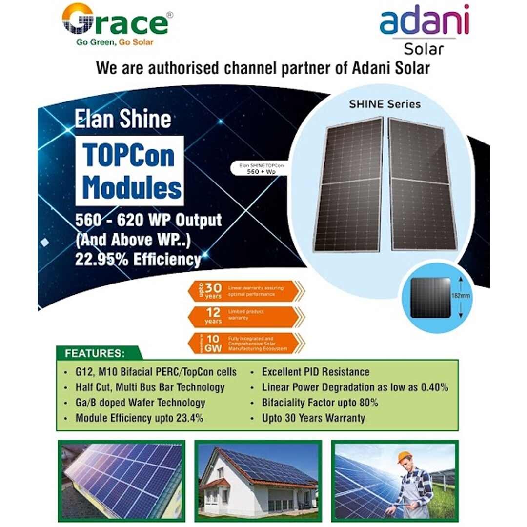 Adani Solar Panel Distributor & Dealer in Ahmedabad, Gujarat | Grace ...
